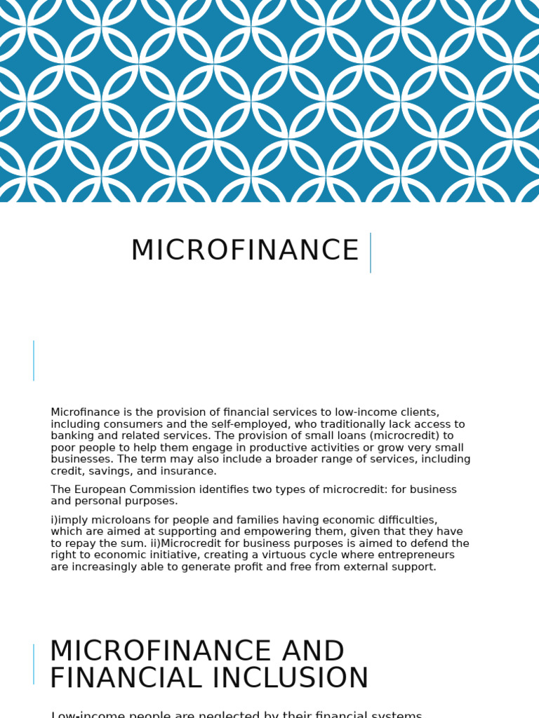 Microfinance | PDF | Grameen Bank | Microfinance