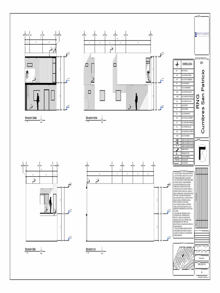 02 RNG Arc Ele Plano Elevaciones | PDF
