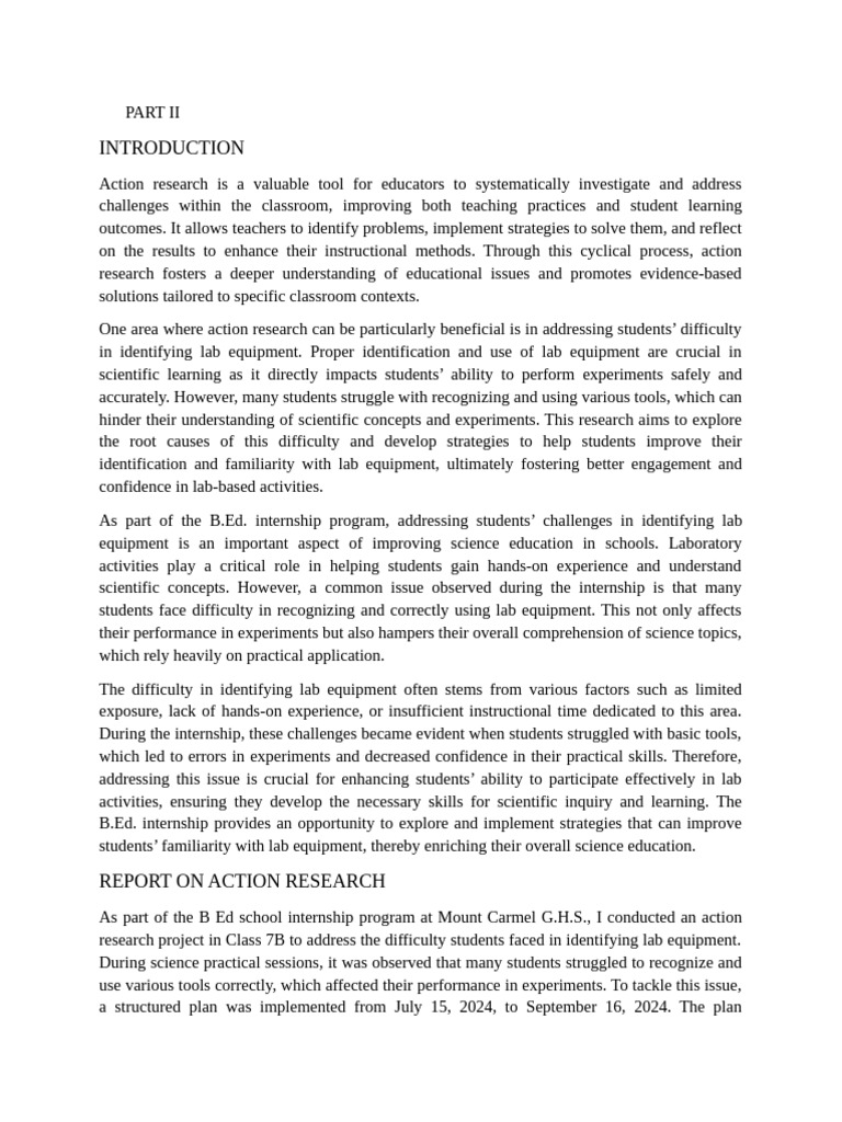 Difficulty in Identifying Lab | PDF | Learning | Experiment