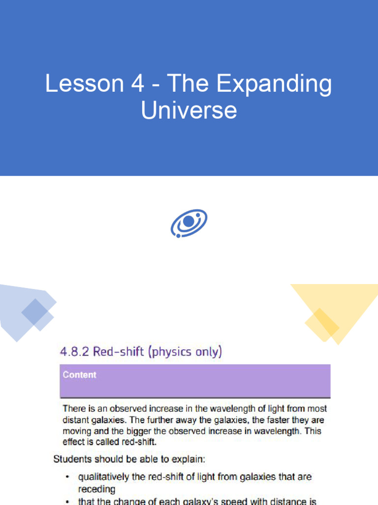 Lesson-4---The-Expanding-Universe---Default | PDF | Redshift | Hertz