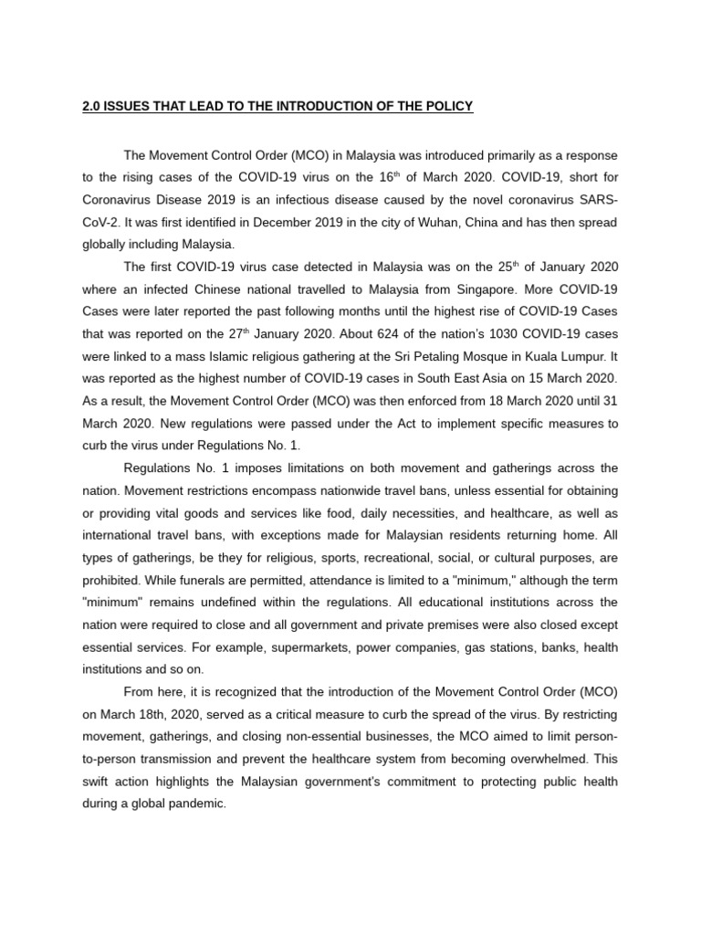 Issues and Objectives Mco Complete | PDF | Health Disasters | Diseases ...