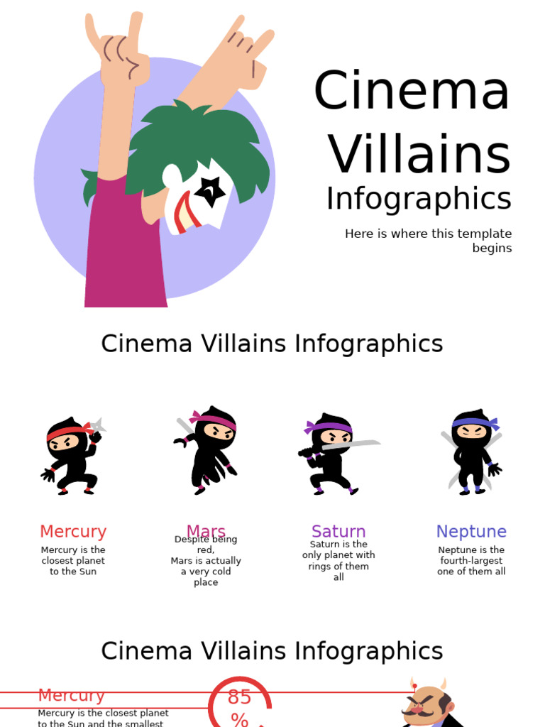Cinema Villains Infographics by Slidesgo | PDF | Planets | Solar System