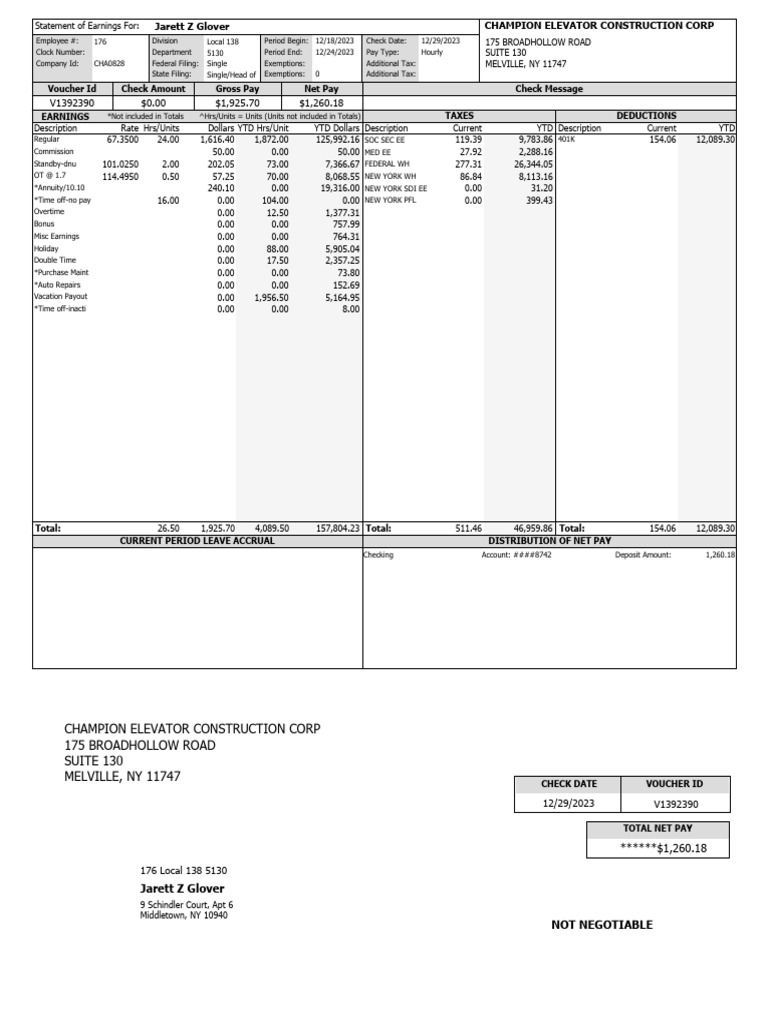 CheckStubReport 20240823001259 | PDF | Taxes | Government Finances