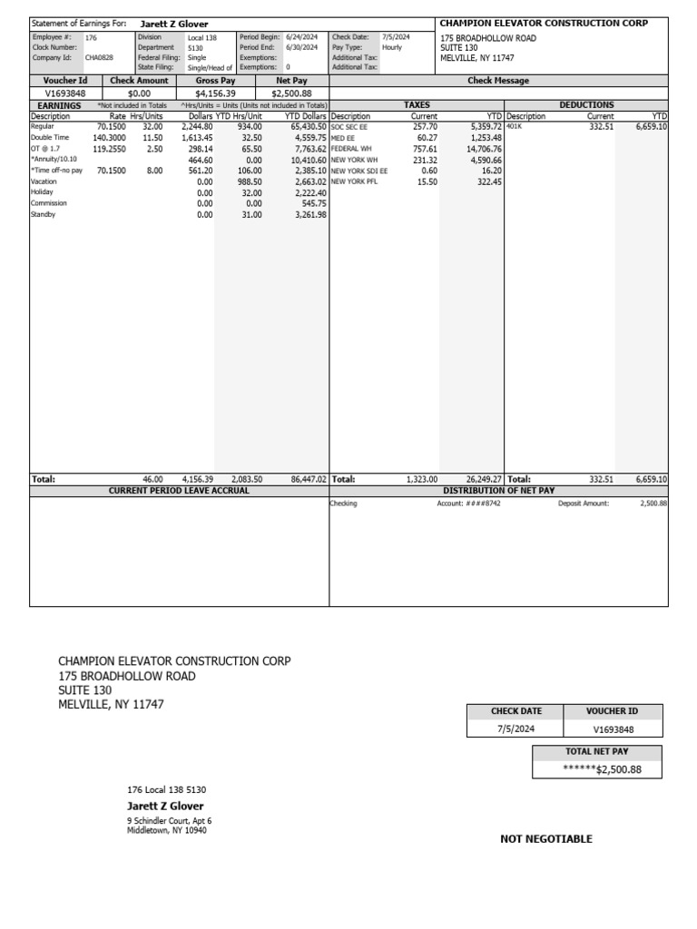 CheckStubReport 20240705011022 | PDF | Taxes | Government Finances