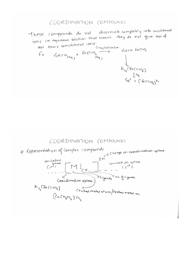 Co-Ordination Compounds | PDF