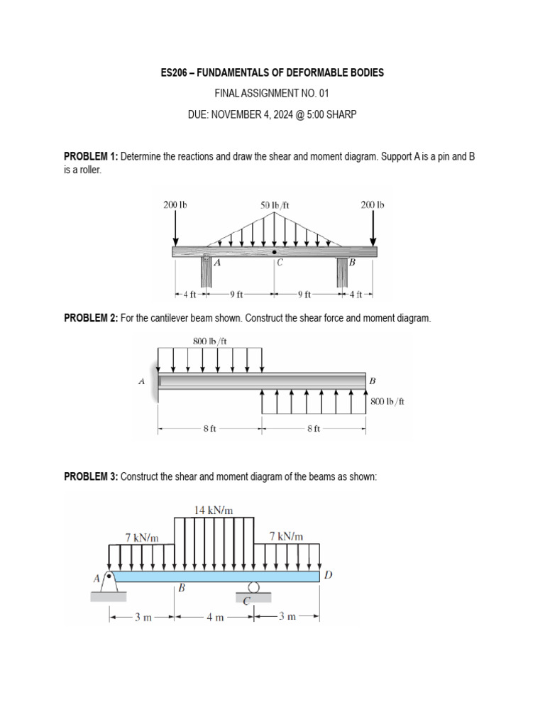 Statics S&M Diagram | PDF