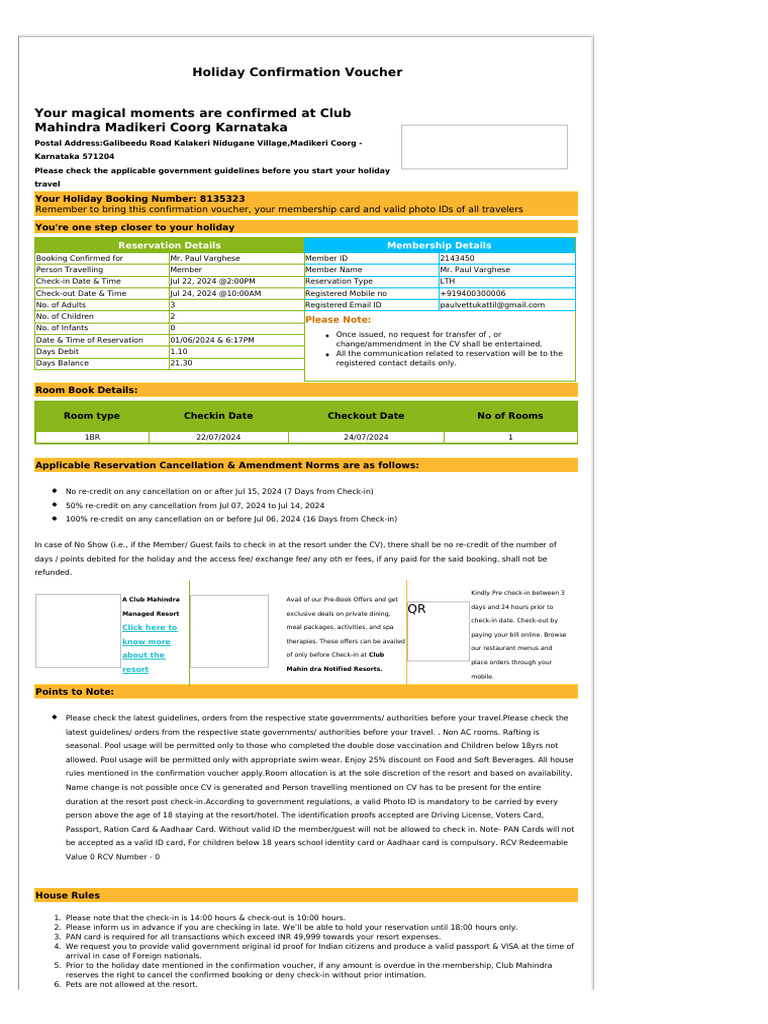 Booking_Invoice (1) | PDF | Identity Document