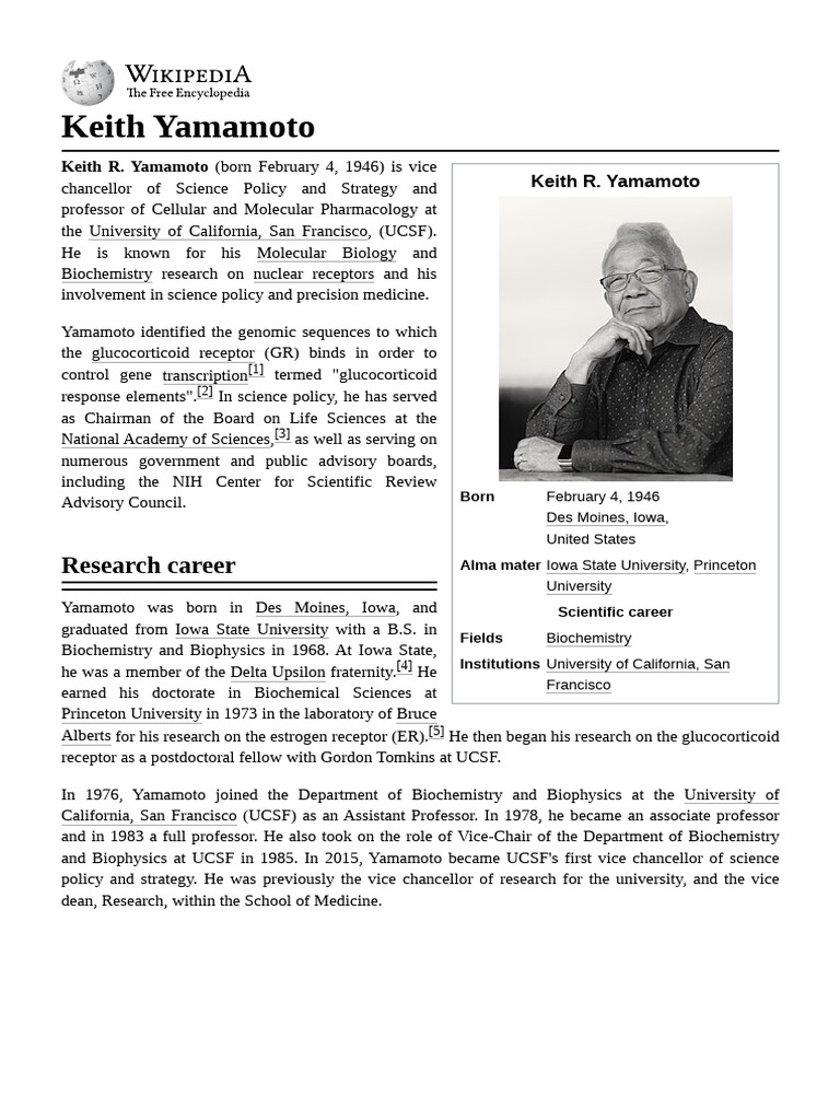 Keith_Yamamoto | PDF | Biochemistry | Chemistry