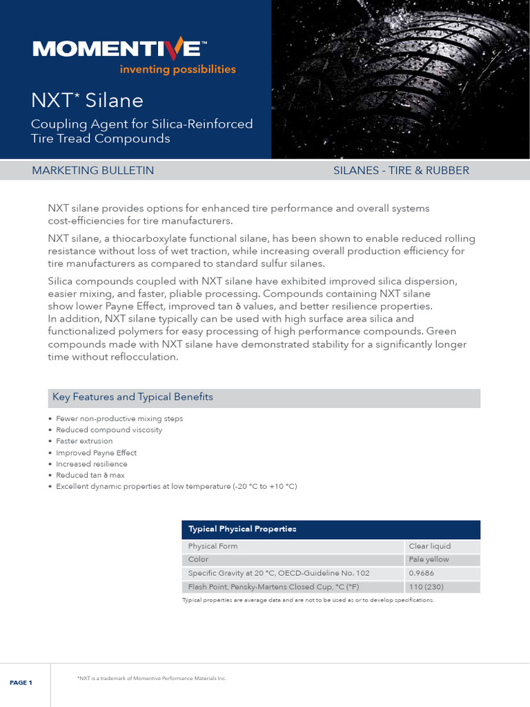 nxt-silane | PDF | Tire | Silicon Dioxide