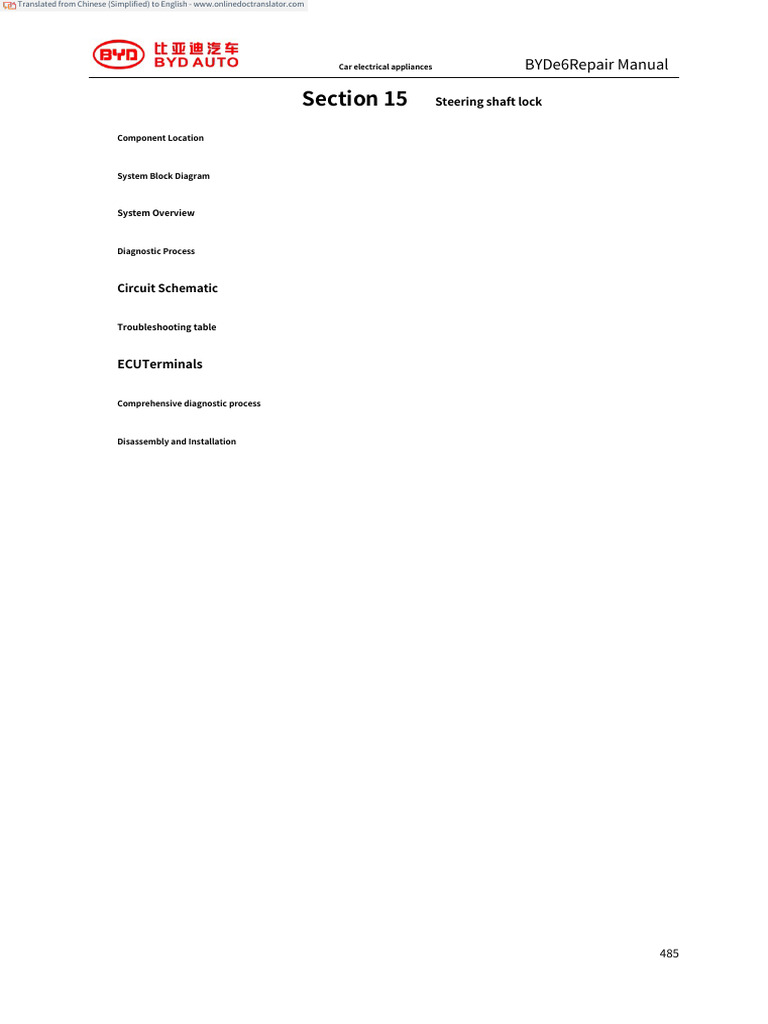 Car Steering Lock Repair Guide | PDF | Electrical Connector ...