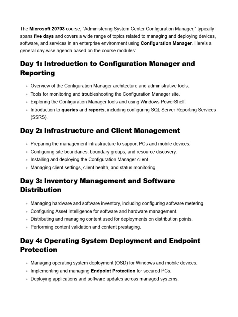 SCCM Course TOC | PDF