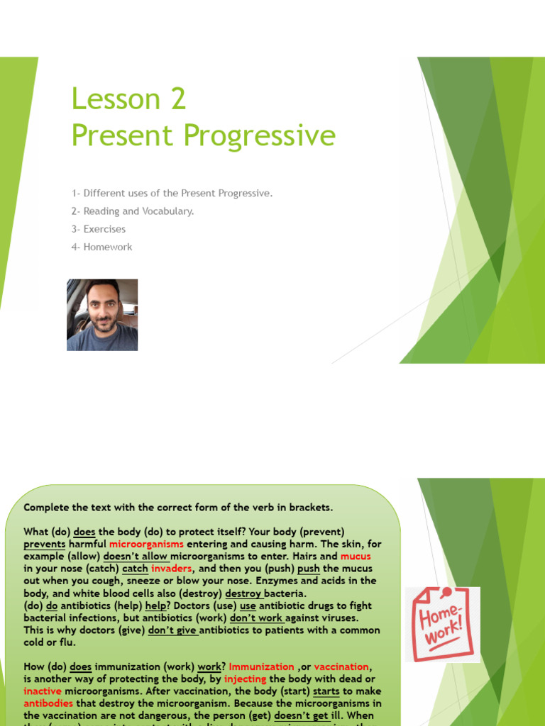 Lesson 02 Present Progressive | PDF | Vaccines | Venus