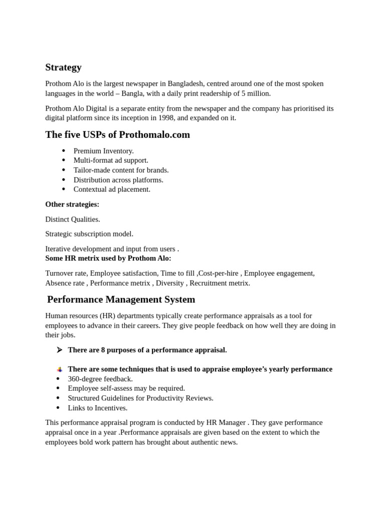 Strategy and Performance Management System | PDF