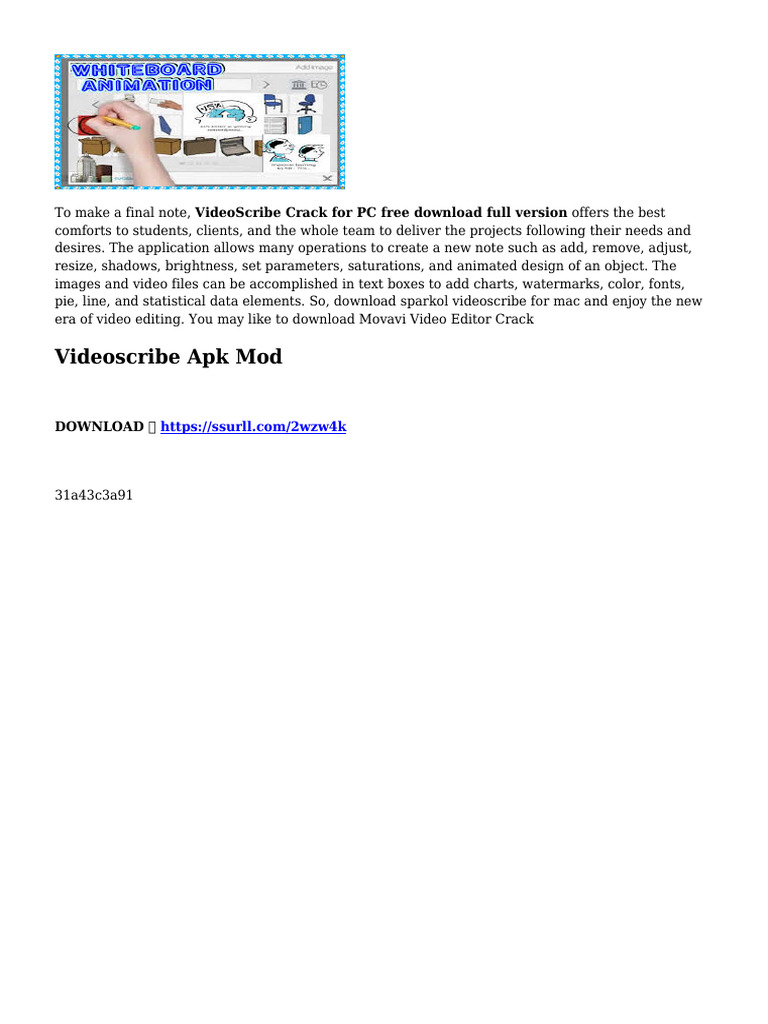 VideoScribe Crack Download Guide | PDF