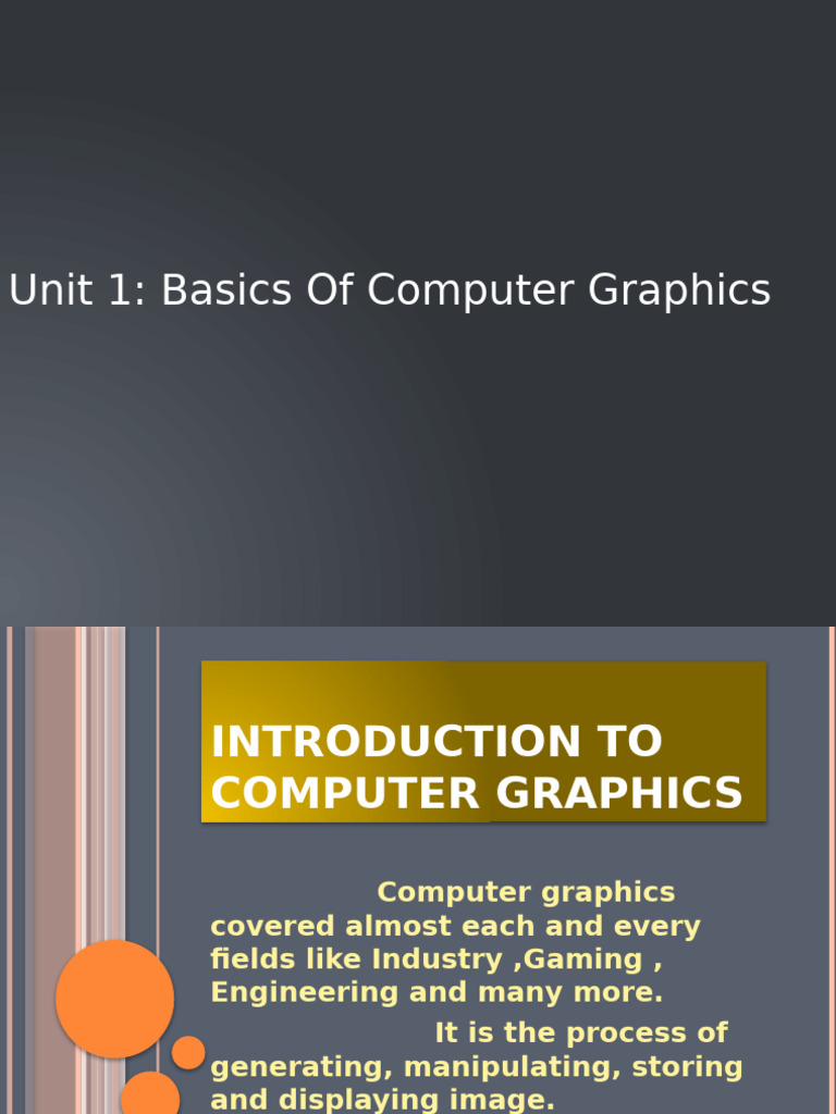 Unit1_CGR.ppt-1 | PDF | Virtual Reality | Computer Graphics