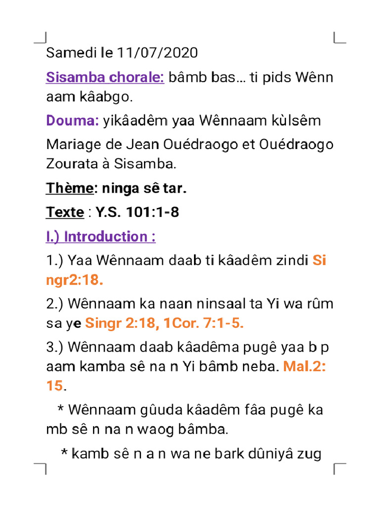 Mariage À Sisamba - Phoenix | PDF