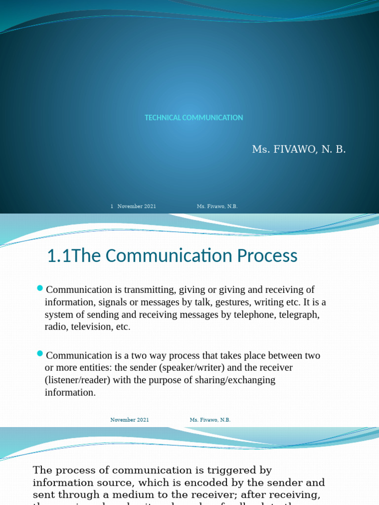 Module 1 - Technical Communication | PDF | Nonverbal Communication ...