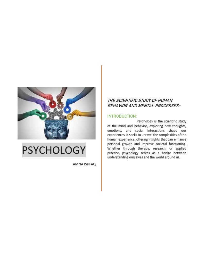 Research on Psychology | PDF | Psychology | Mental Health