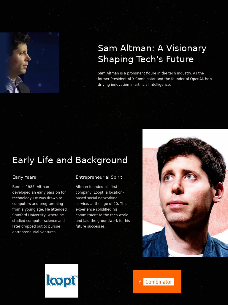 Sam-Altman-A-Visionary-Shaping-Techs-Future | PDF | Artificial ... Sam-Altman-A-Visionary-Shaping-Techs-Future | PDF | Artificial ...