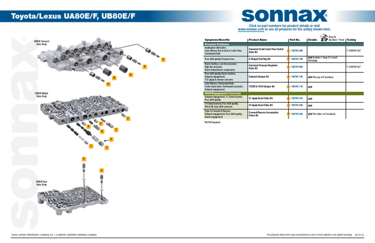 Toyota Ua80e-F Ub80e-F VBL | PDF | Valve | Motor Vehicle
