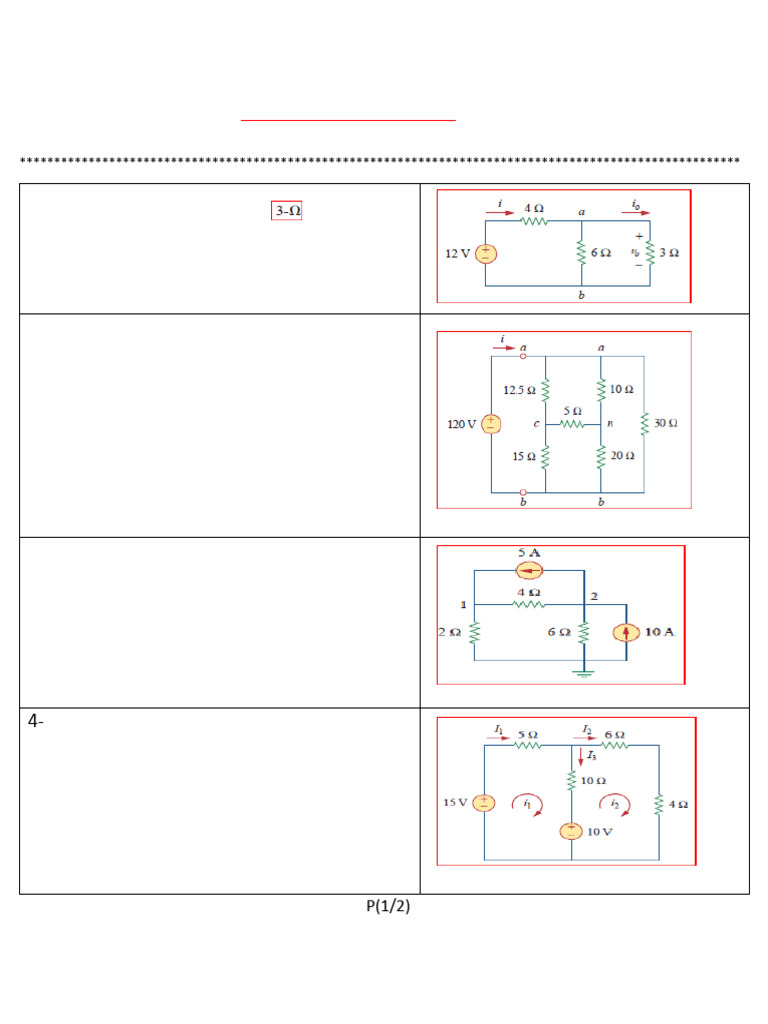Circuit Analysis and Power Calculations | PDF