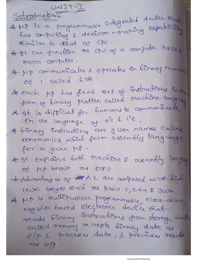 Mpmc Unit 1 - Copy | PDF