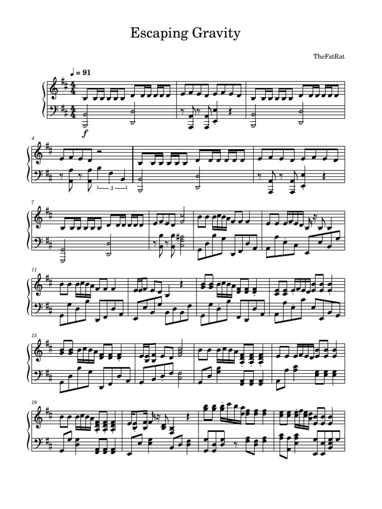 Escaping_Gravity Piano | PDF