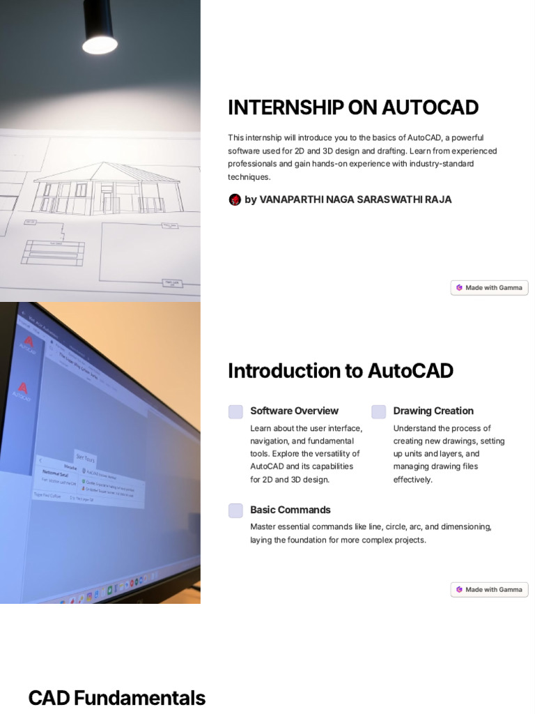 INTERNSHIP-ON-AUTOCAD REFERENCE | PDF | Technical Drawing | 3 D Computer Graphics