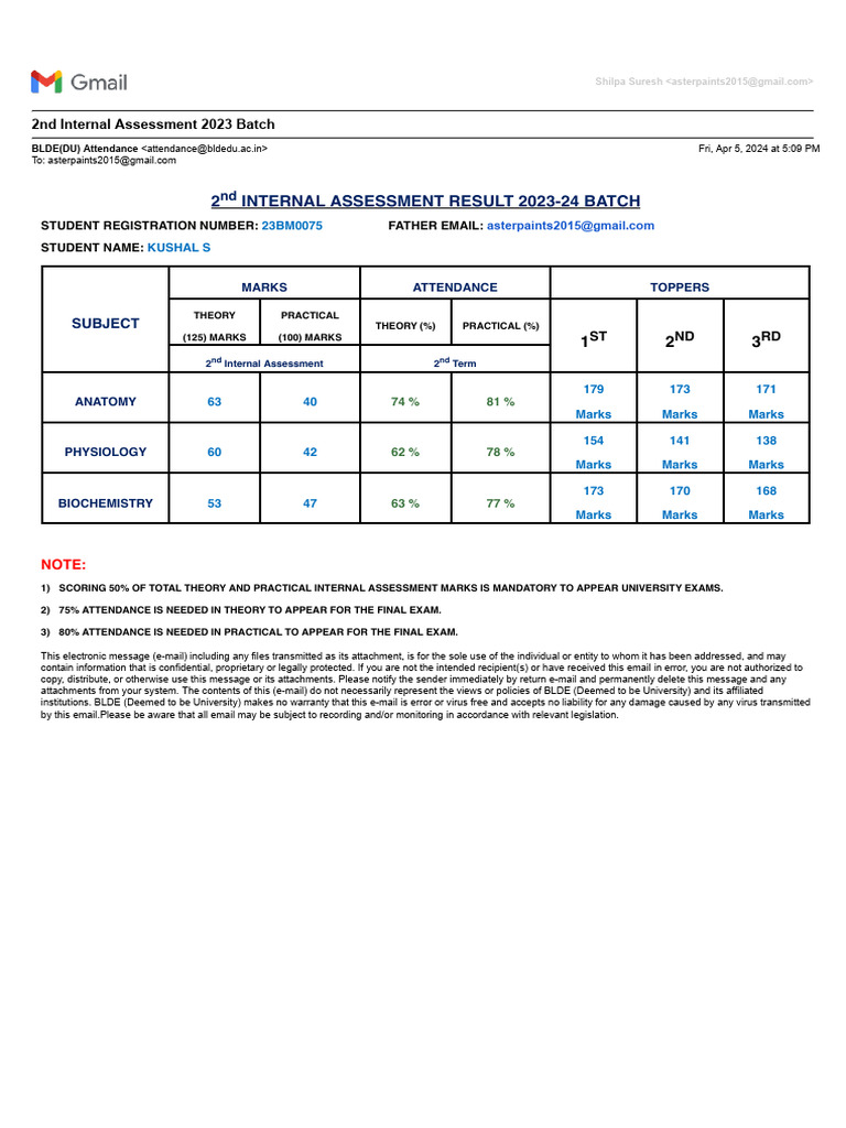 2nd Internal Assessment 2023 Batch | PDF