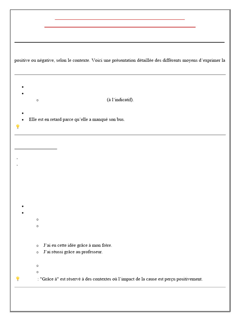 Articulateurs de Cause en Français | PDF | Sujet (Grammaire) | Verbe