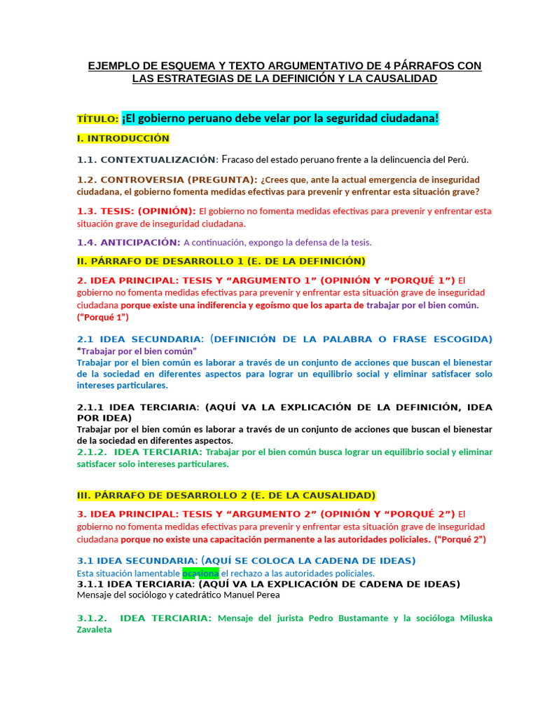 Utp Ejemplo de Esquema y Texto Argumentativo (Con 4 Párrafos de ... Utp Ejemplo de Esquema y Texto Argumentativo (Con 4 Párrafos de ...
