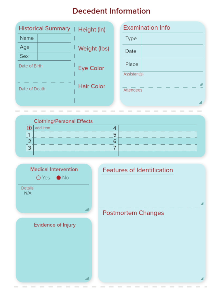 PBS Autopsy Report Template | PDF