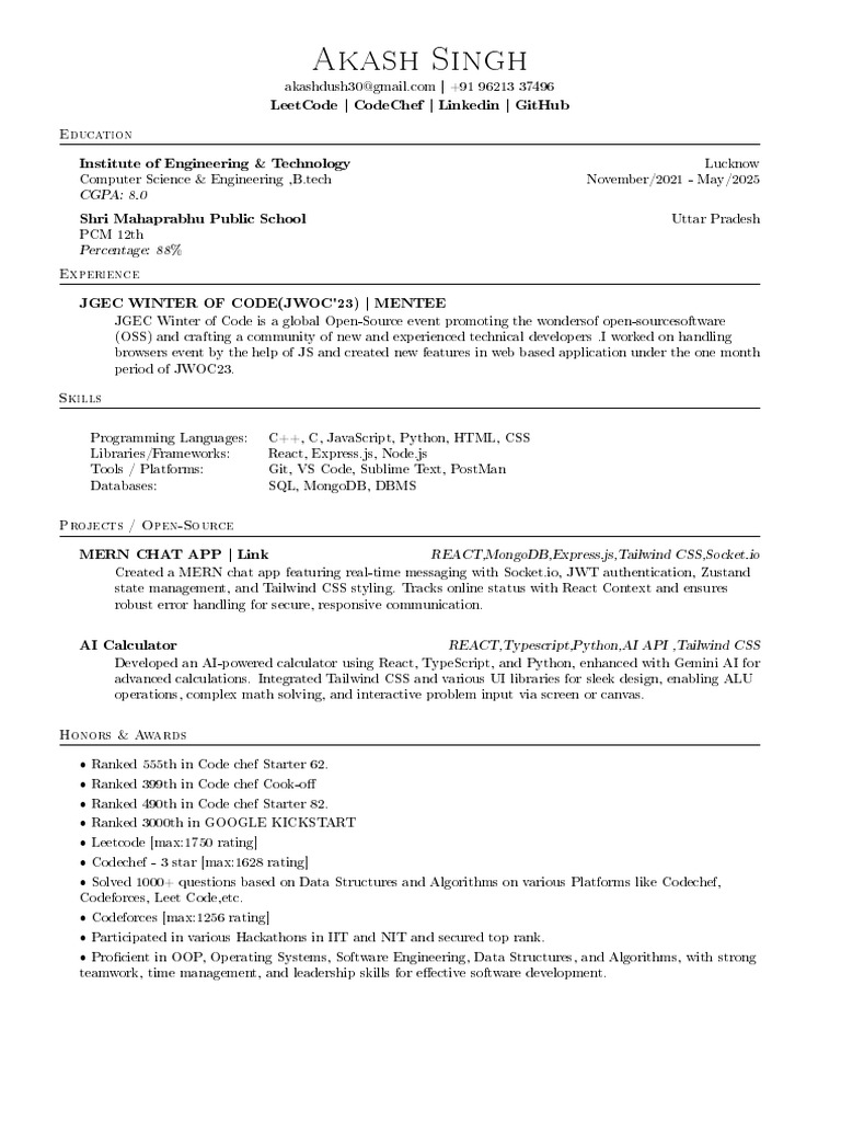 Resume_current | PDF | Application Software | Databases