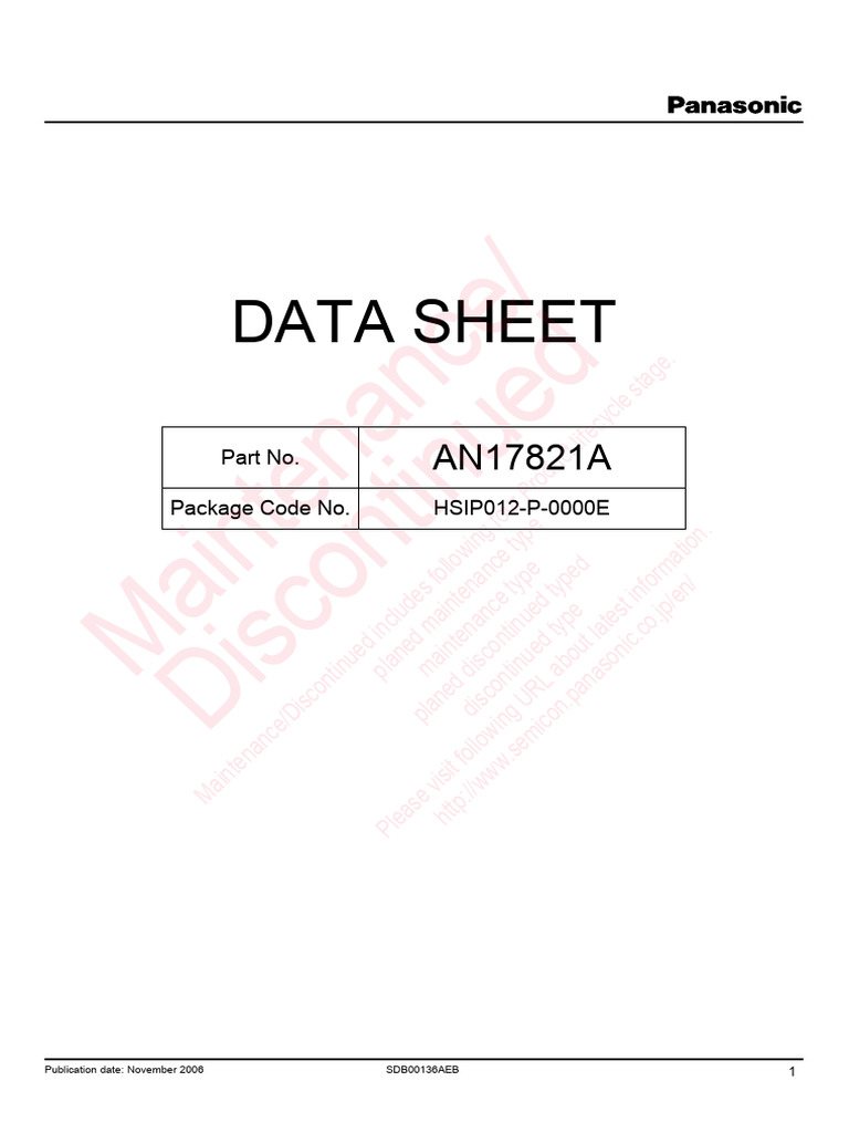 Semiconductor IC Data Sheet | PDF | Electrical Engineering | Electricity
