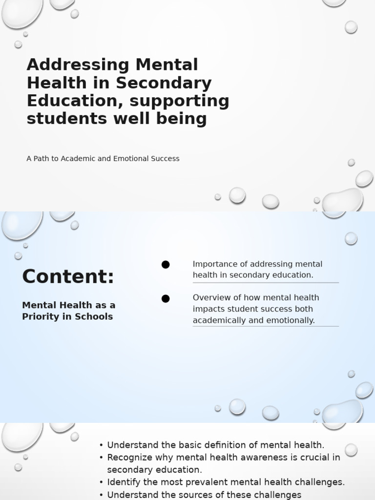 Addressing Mental Health in Secondary Education | PDF | Mental Health ...