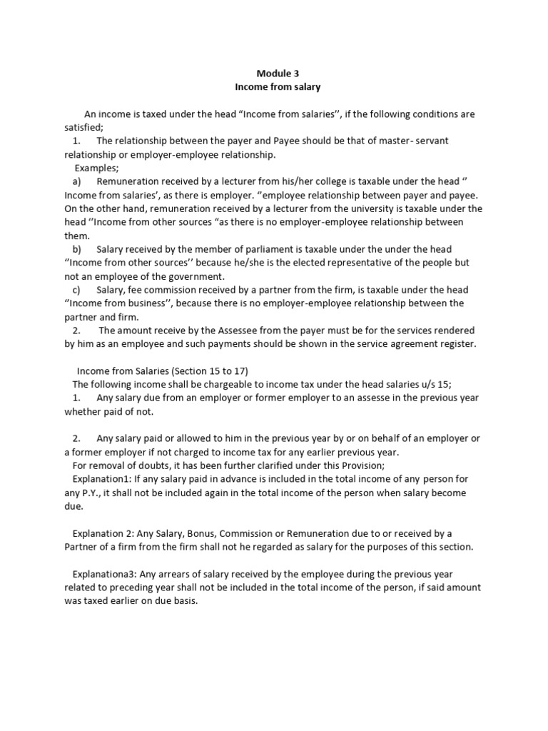 income tax notes | PDF | Salary | Tax Deduction