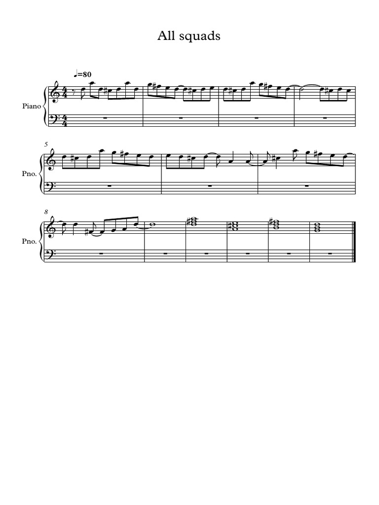All Squads Tema - Full Score | PDF