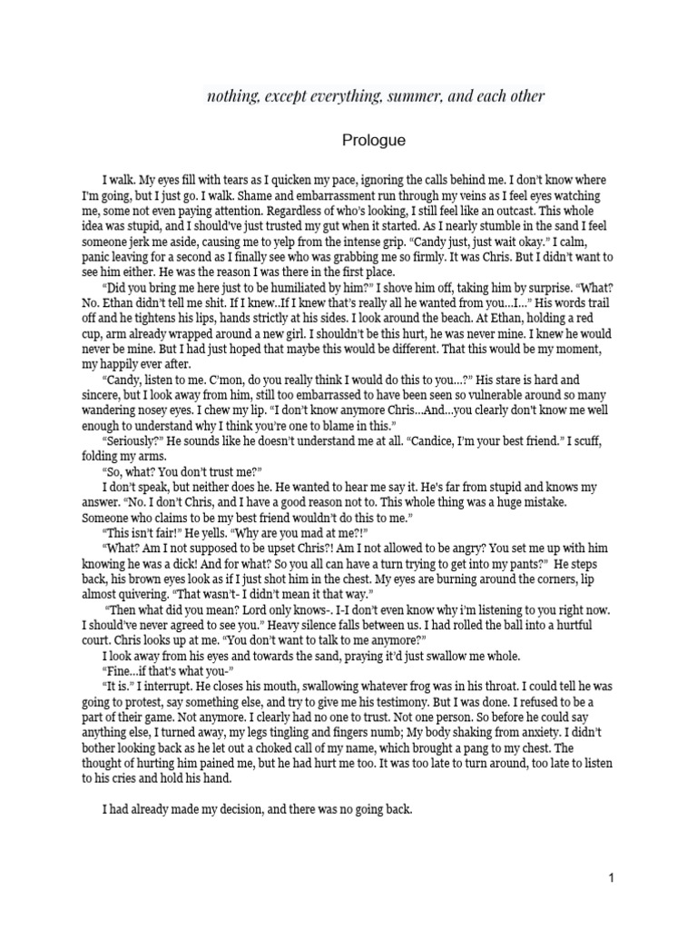 Nothing, Except Everything, Summer, and Each Other | PDF