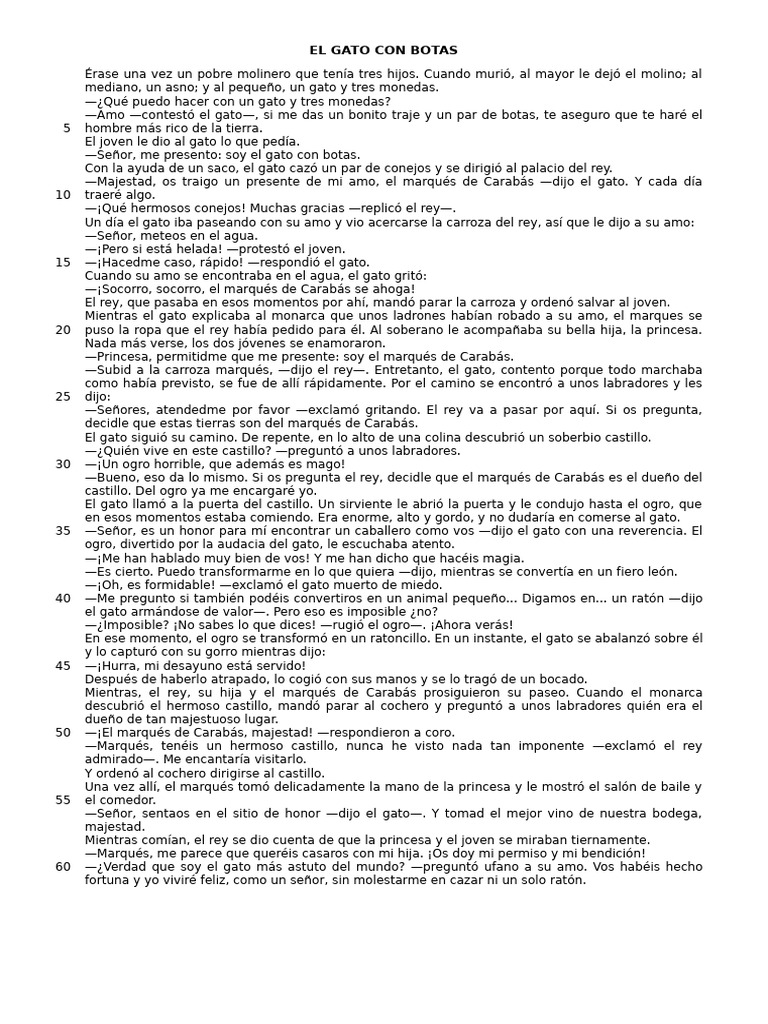 El Gato Con Botas | PDF