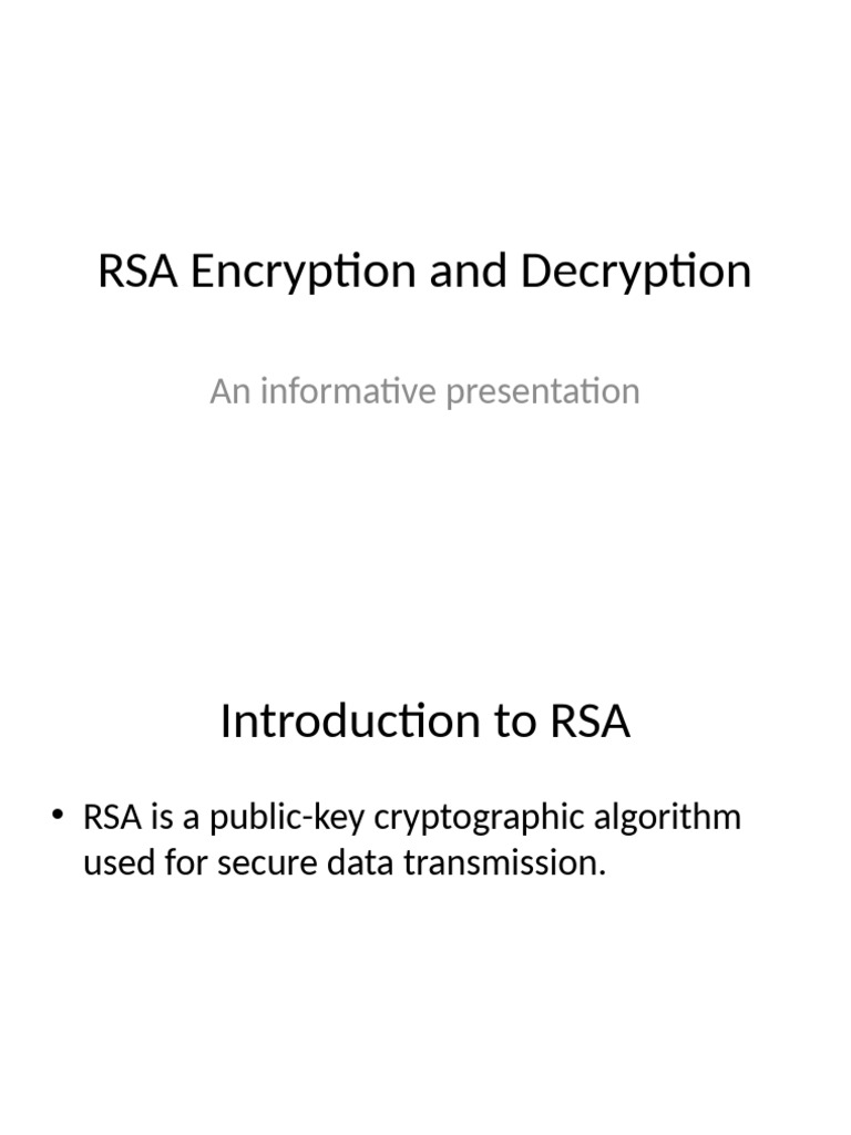 RSA_Encryption_and_Decryption | PDF RSA_Encryption_and_Decryption | PDF