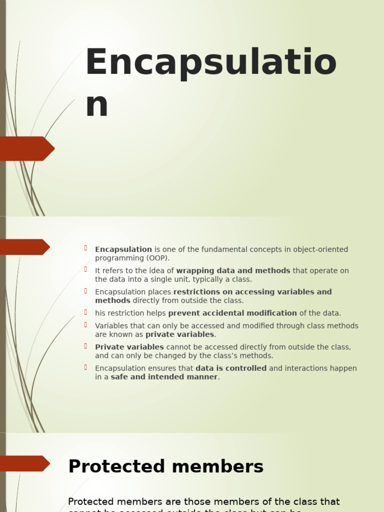 encapsulation | PDF
