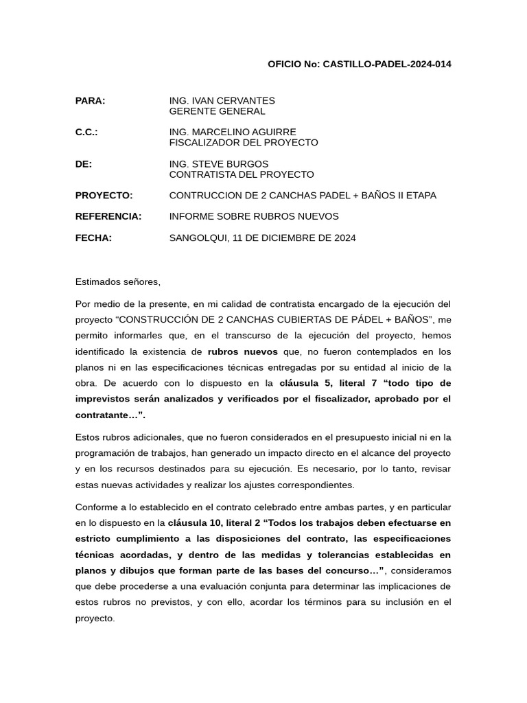 Oficio N°. 014 | PDF