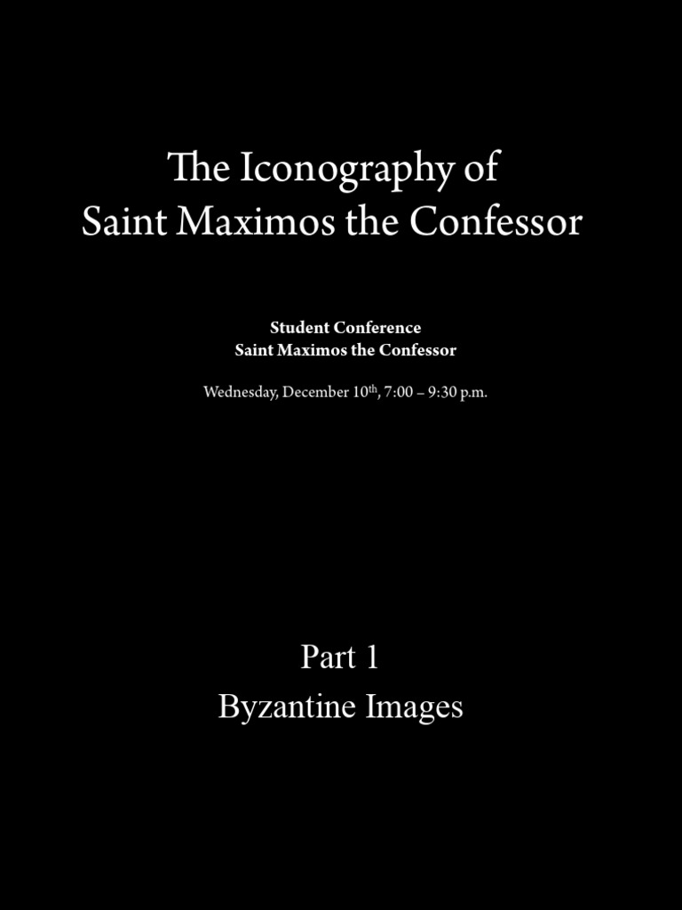 The Iconography of ST Maximos The Confes | PDF