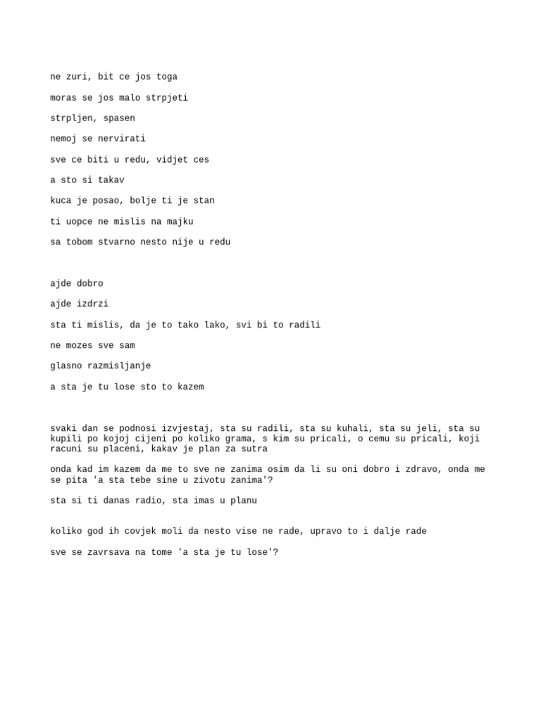 Rijeci Podrske Roditelja | PDF