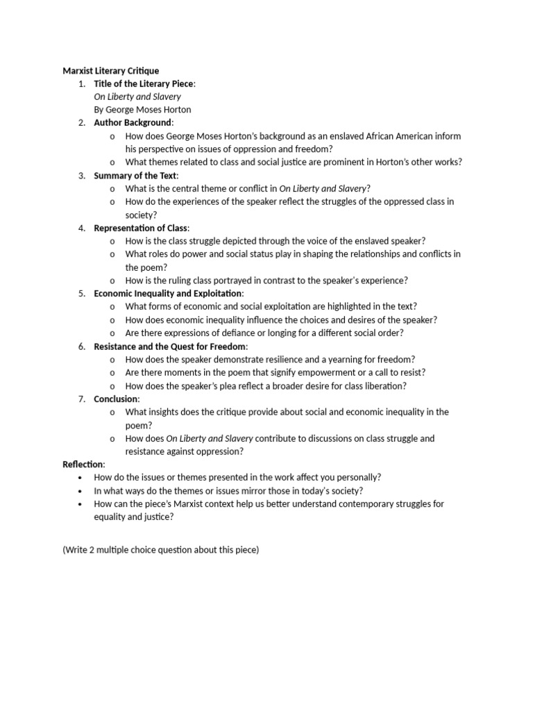 Marxist Literary Critique | PDF