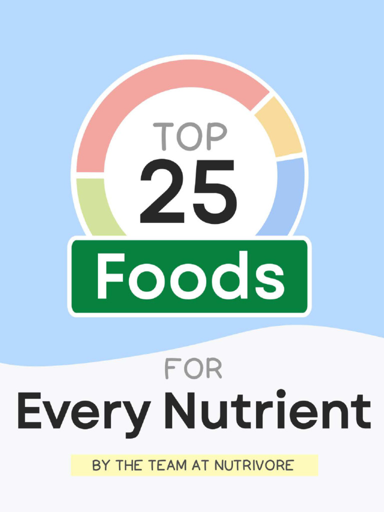 Top 25 Foods For Every Nutrient | PDF | Nutrients | Vitamin