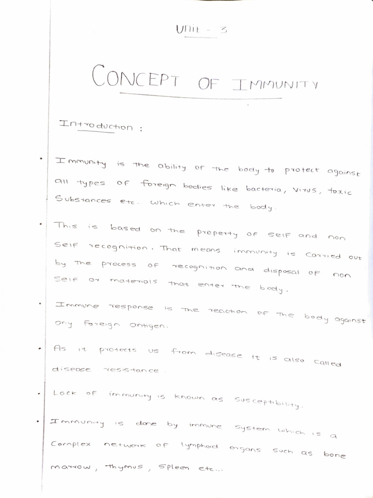 Immunology Unit - 3 | PDF | Antigen | Immune System
