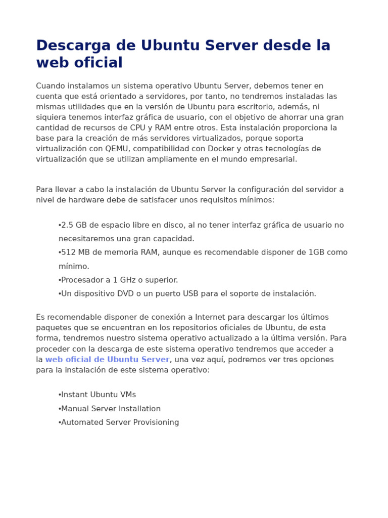 Manual de instalación | PDF | Arranque | Servidor (Computación)