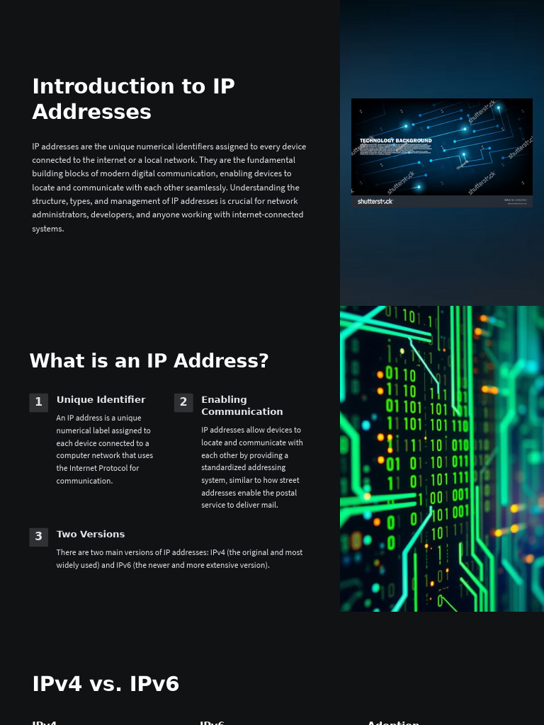 Introduction-to-IP-Addresses | PDF | Ip Address | I Pv6