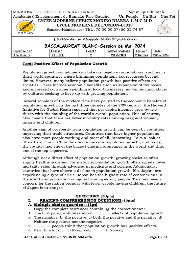 Bac Lvi Tseco | PDF | Population Growth | Economies